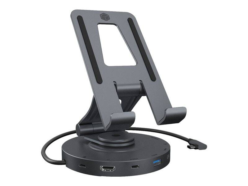 ICY BOX IB-TH100-DK - Docking station + tablet stand - USB-C 3.2