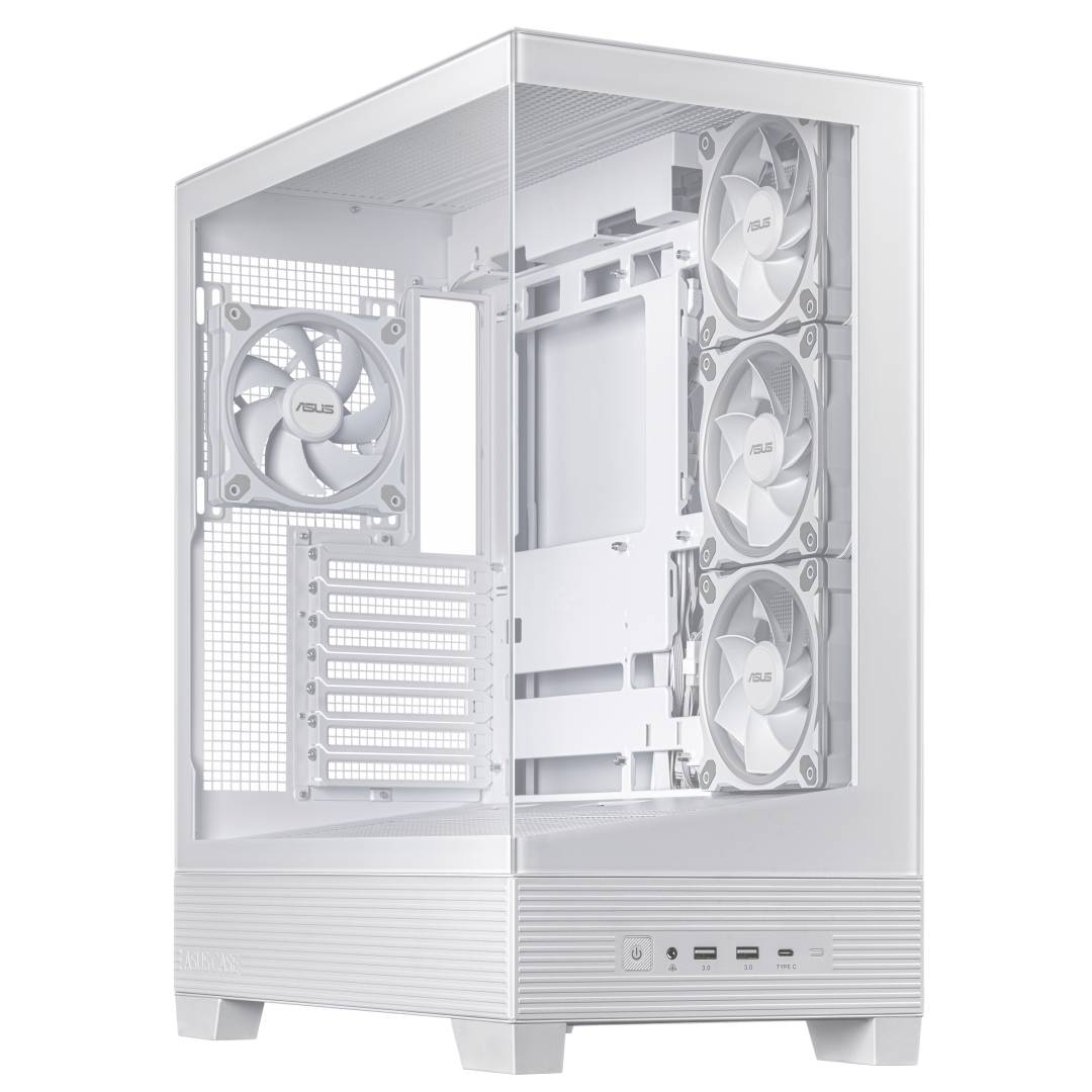 ASUS A31 Plus TG ARGB WHITE, Midi Tower, PC, White | 90DC00R3-B19000
