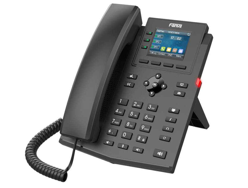 Fanvil X303-2 / IP Phone / Black / Wired handset / Linux / 4 line
