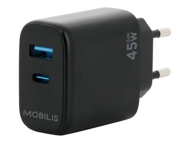 Mobilis Power adapter fast, gan 45 Watt QC, PDPPS 2 | 001363