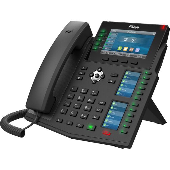 Fanvil X6U V2 / IP Phone / Black / Wired handset / 20 lines / LCD